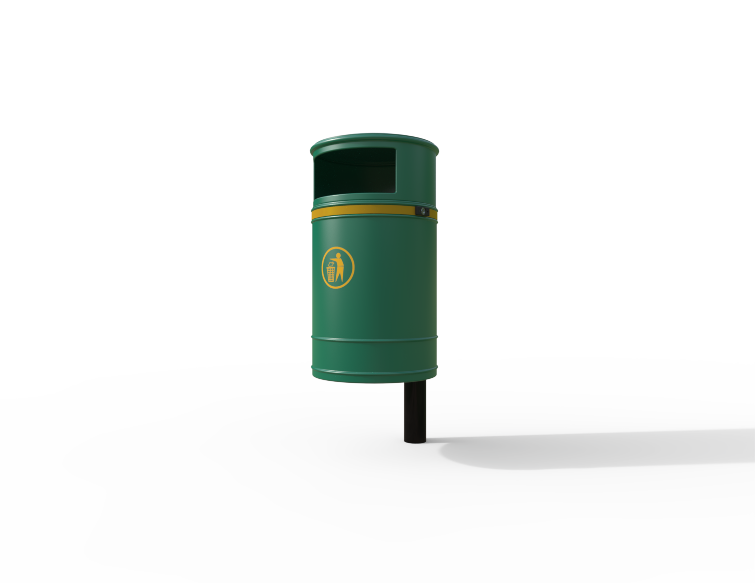 Nickleby Traditional Post Mount Litter Bin 40L | Outdoor Litterbins ...