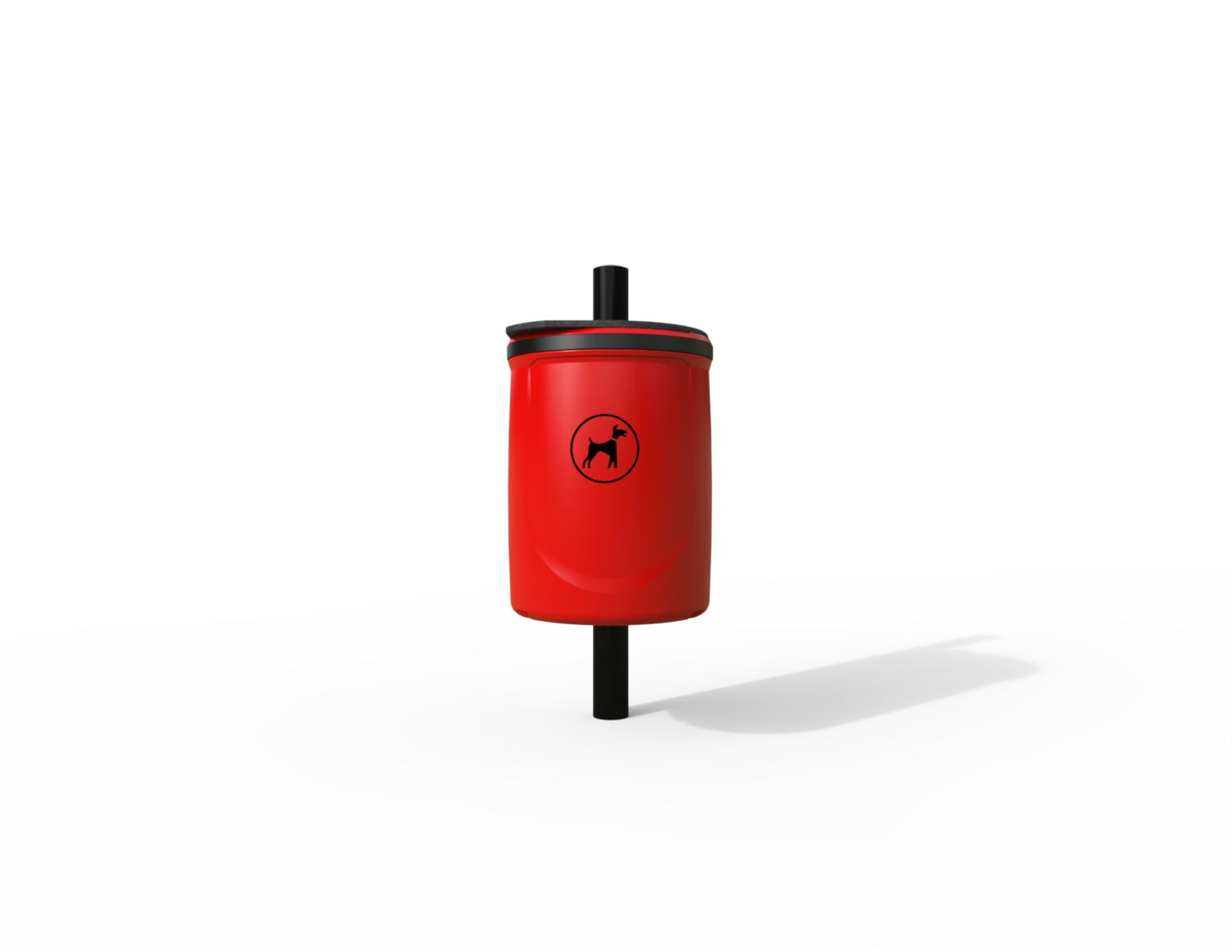 Doggy Traditional Post Mounted Litter Bin 40L | Outdoor Litterbins ...
